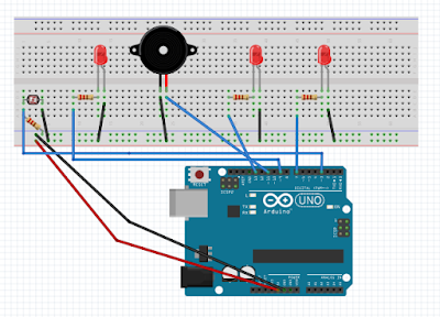 Contoh Project Arduino Uno Sederhana + Rangkaian Fritzing (Light Alarm ...