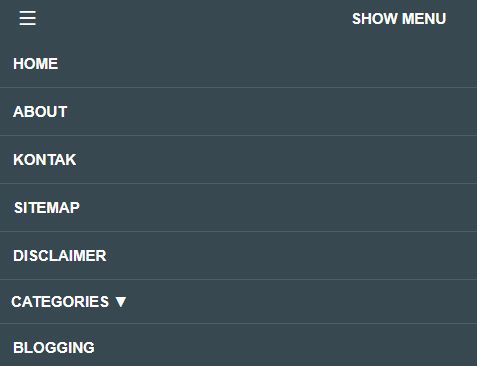 Cara Memasang Navigasi Menu Responsive Terbaik untuk Blogger > Contoh Blog