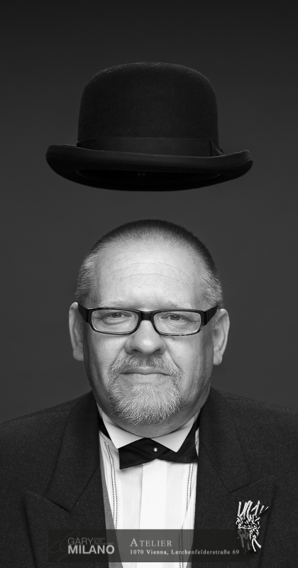 Gary Milano Portrait: Manfred Brunner from Kabarettduo Fleckerlteppich