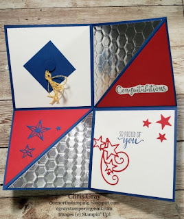 Due North Stamping: Graduation Cap fun fold card