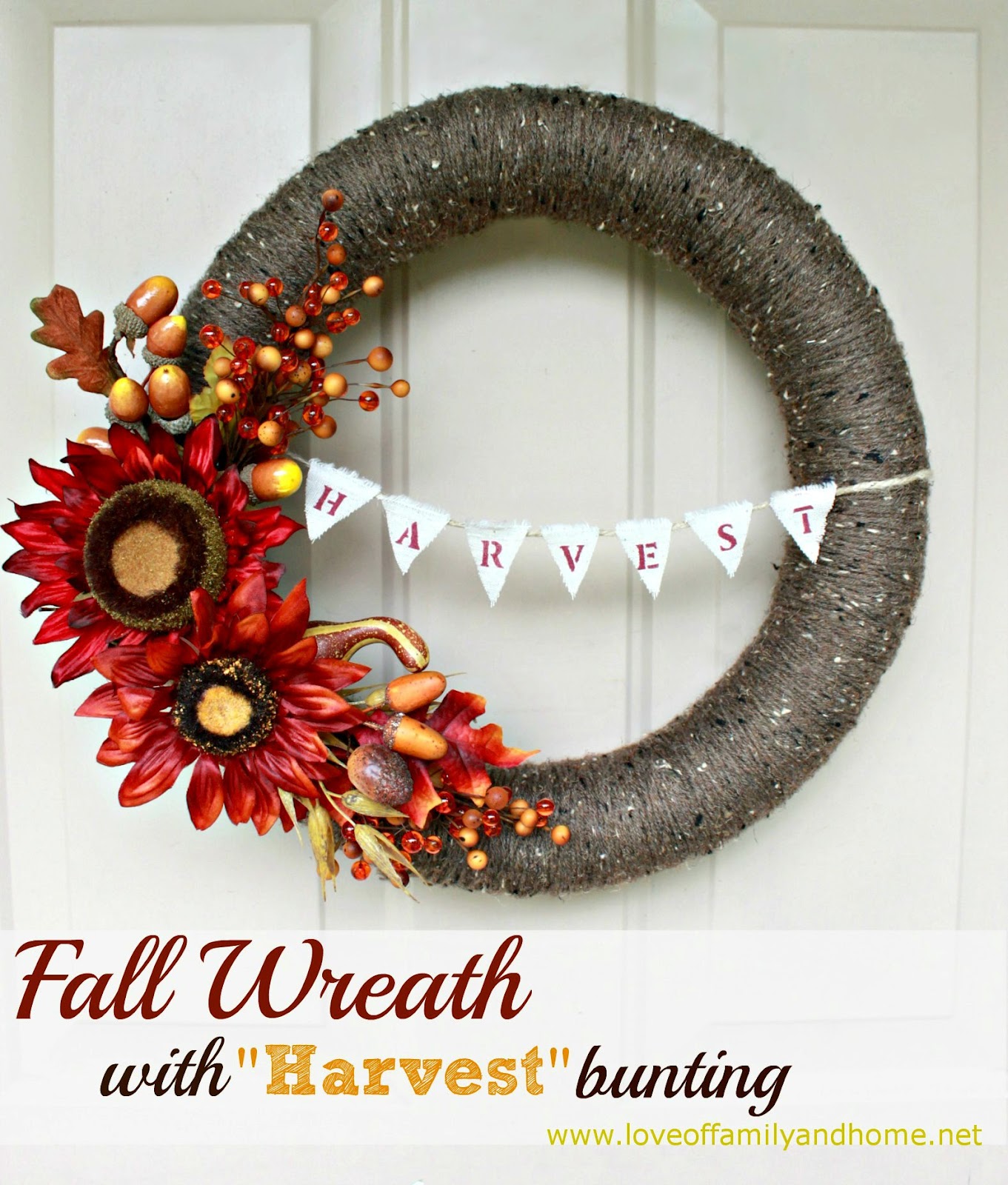 Harvest Door Wreath Ideas - Building Our Story