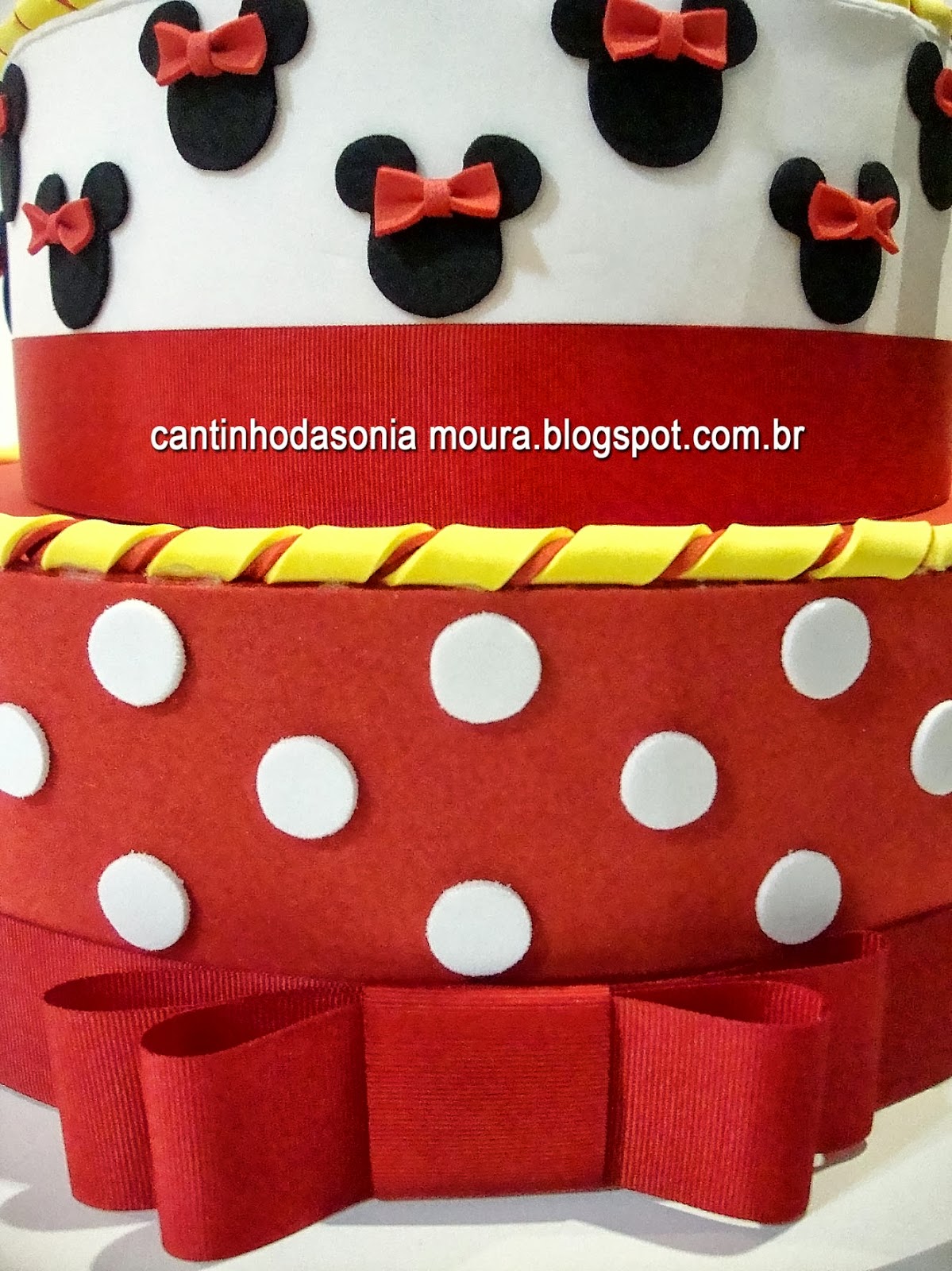 Como fazer Bolo de EVA Tema Minnie Passo a Passo - Teste 2