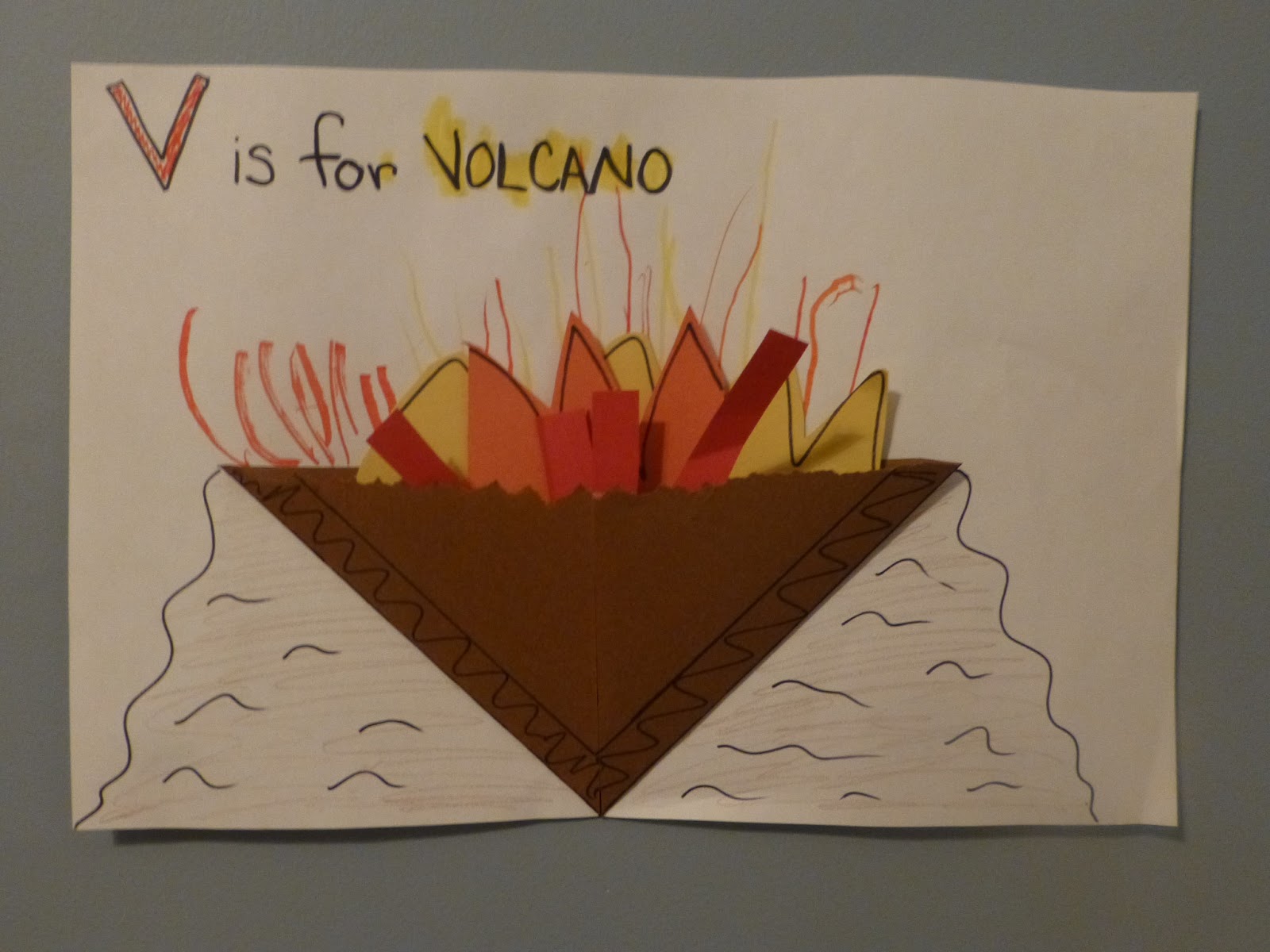 Halfway Homeschooling: V - Learning the Alphabet (Volcano with ...