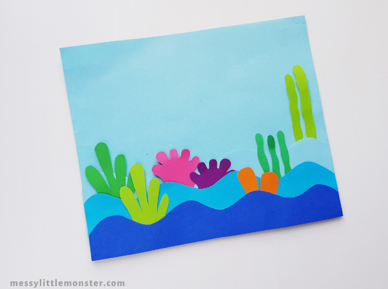 Cute Ocean Paper Craft (template included) - Messy Little Monster