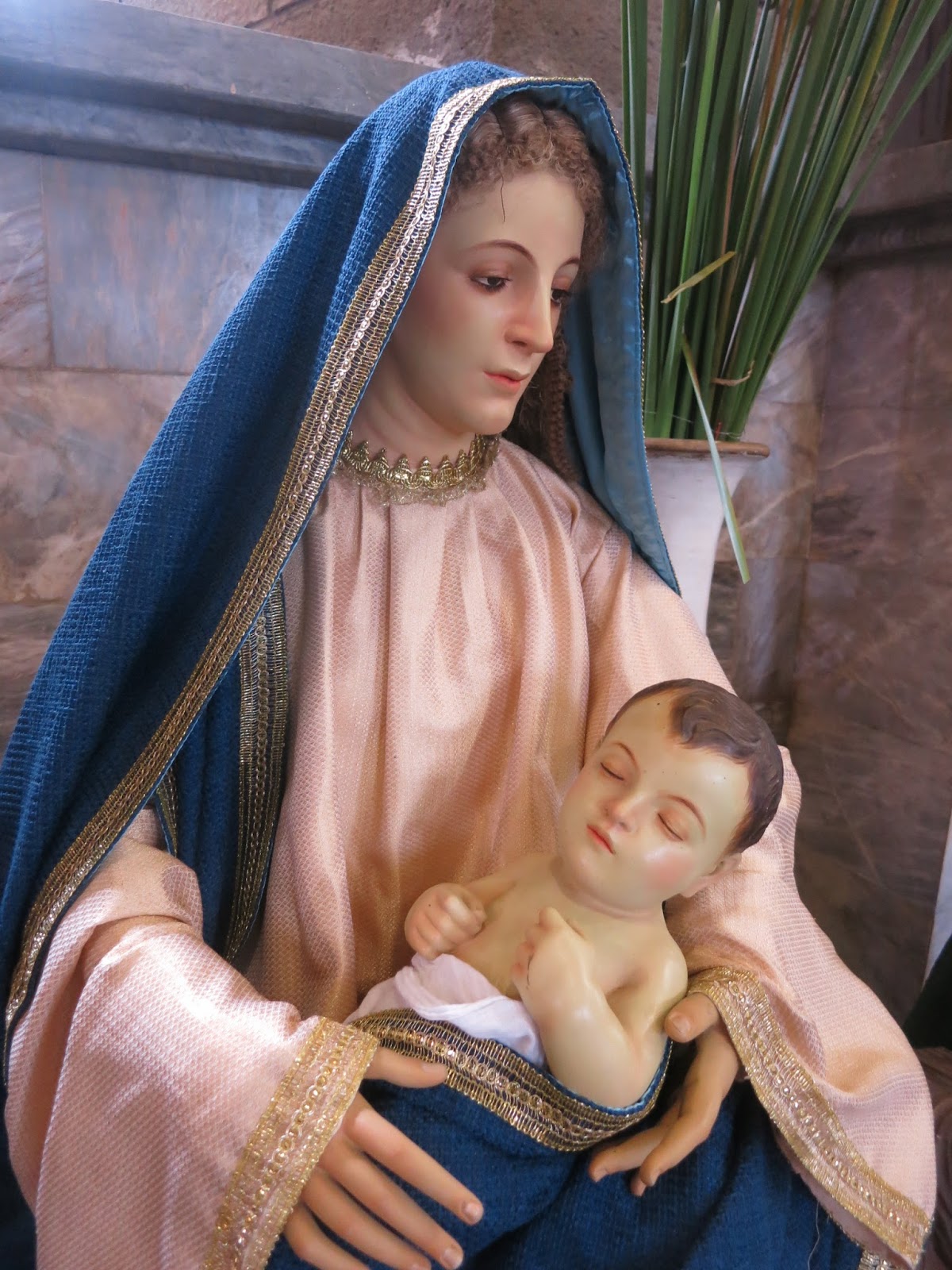 Splash of Yellow: Mama Mary as a baby, child, Mother & Queen