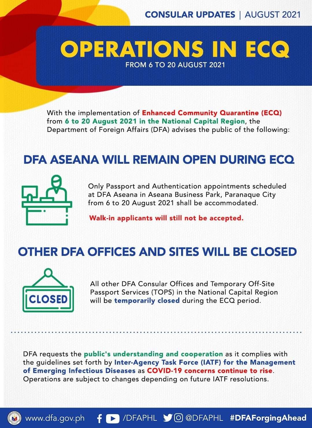 Dfa Passport Application Appointment And Renewal Latest Advisories Department Of Foreign Affairs