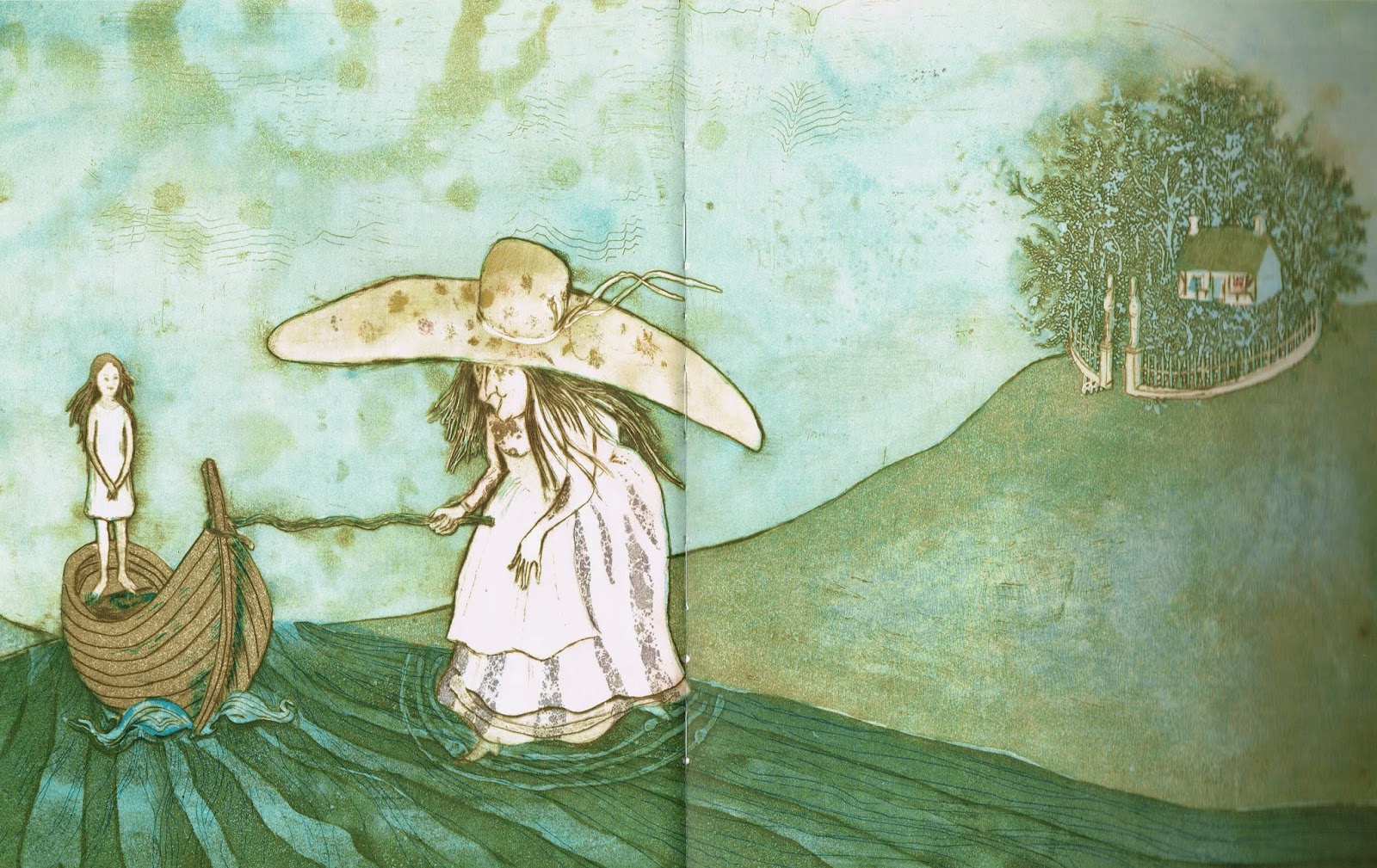 children's book illustrations: Andersen; Die Schneekönigin ...