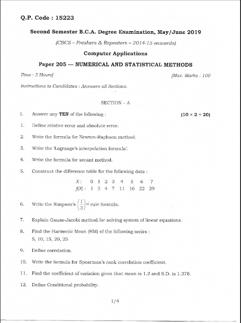 Bangalore University B c a Computer Applications Paper 205 Numerical And Statistical Methods bangalore-university-b-c-a-computer-applications-paper-205-numerical-and-statistical-methods