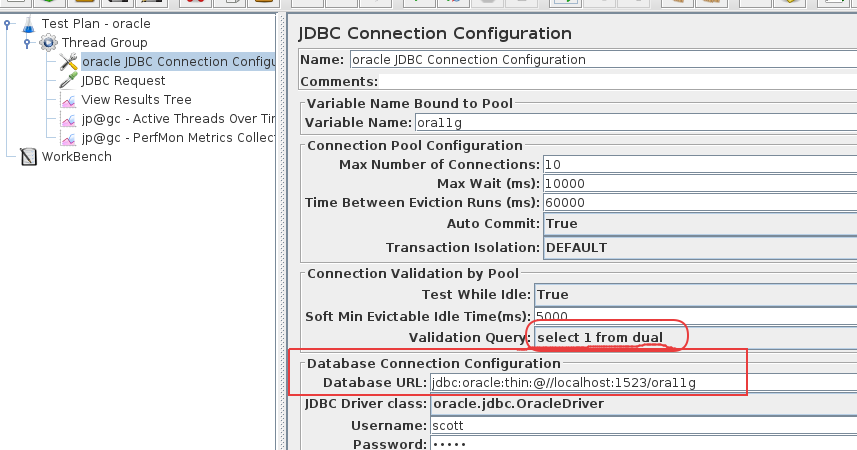 Midba Key Settings For Jmeter3 3 Jdbc Connection To Oracle Database 11 2 0 4