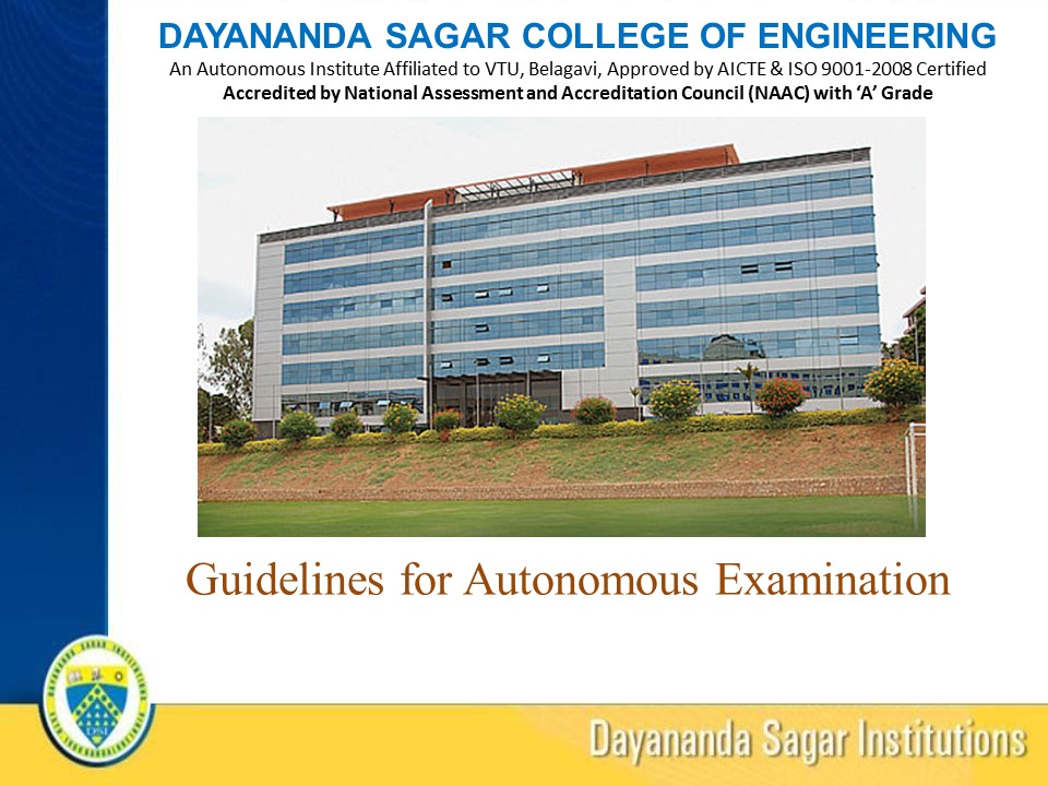 DSCE Autonomous Examination Guidelines
