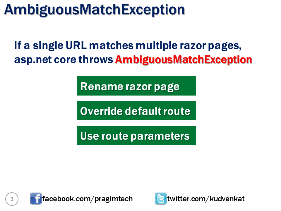 Sql server, .net and c# video tutorial: Routing in asp.net core razor ...