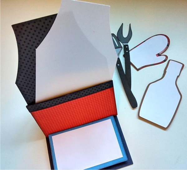 BBQ Apron Easel Card and Photo Tutorial - myscrapchick