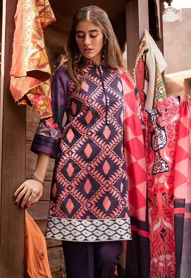 Pakistan' s Brand Cross Stitch Cotton Satin Collection 2018-19