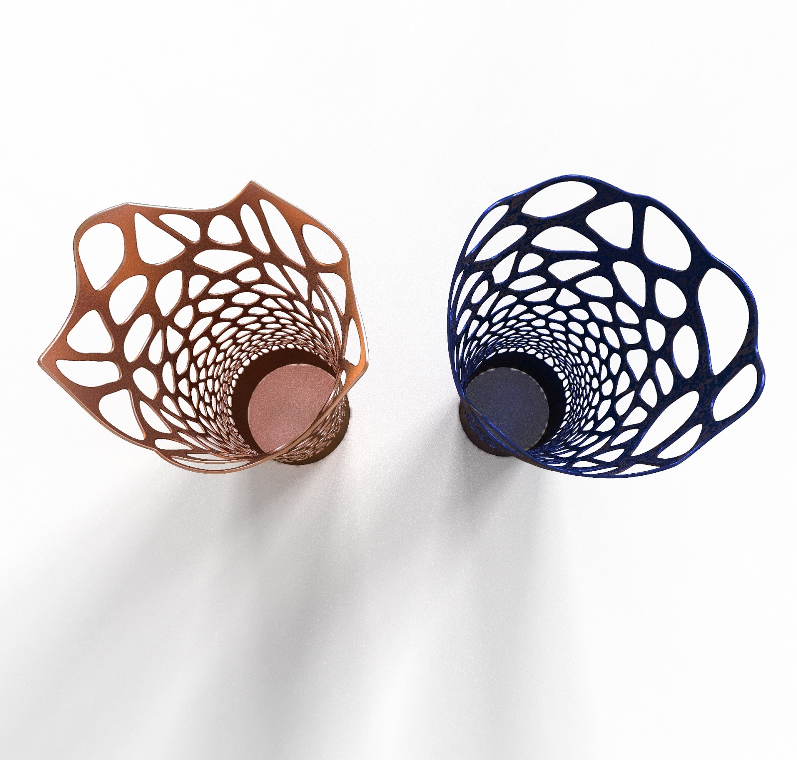 Grasshopper練習-Voronoi Pattern Floor LampShade