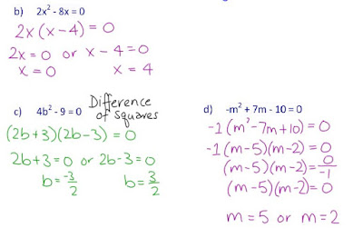M^3 (Making Math Meaningful): MPM2D - Day 58: Solving Quadratic ...