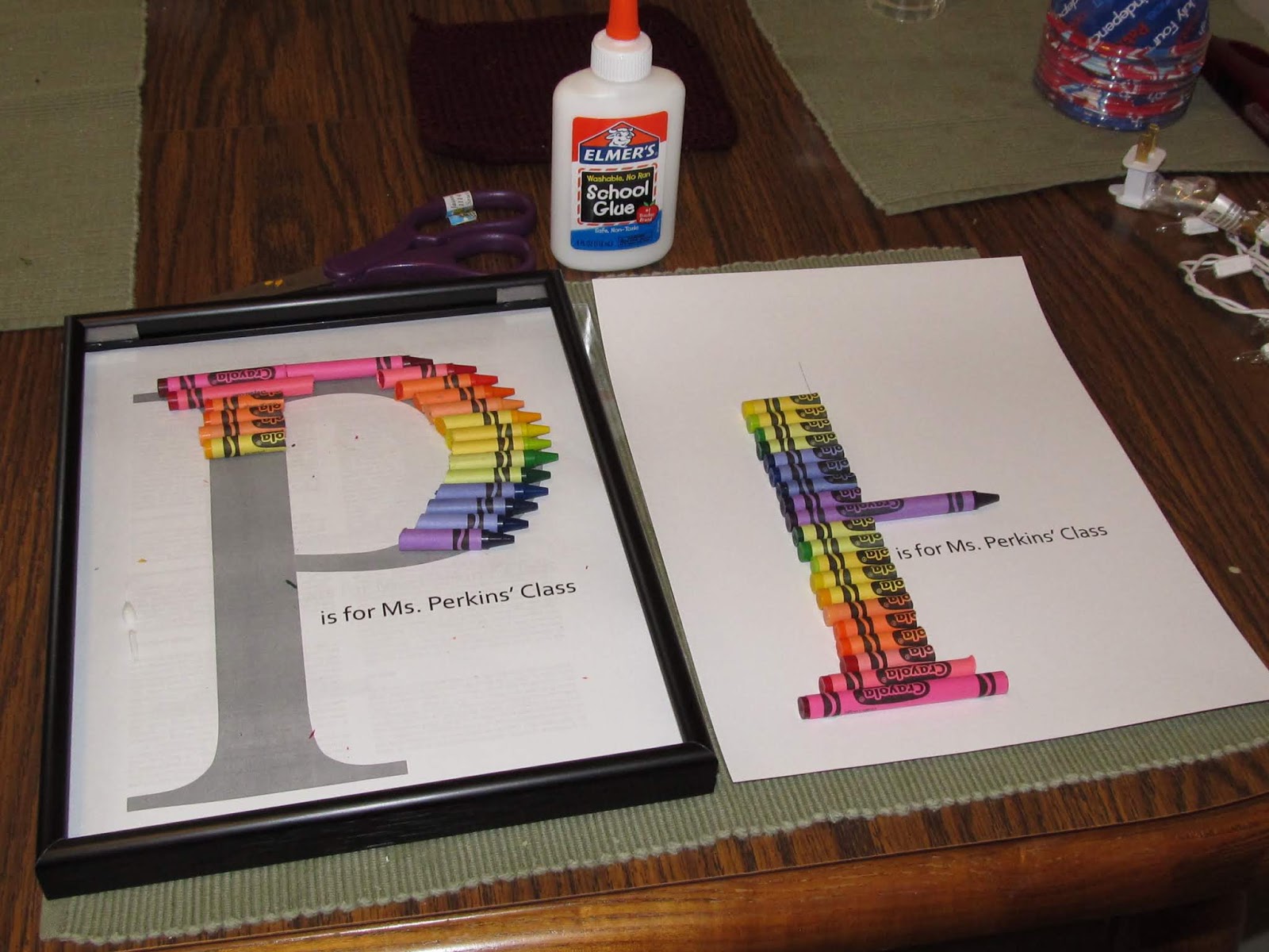 The Night Life of a Scientist: Crayon Monogram Shadow Box