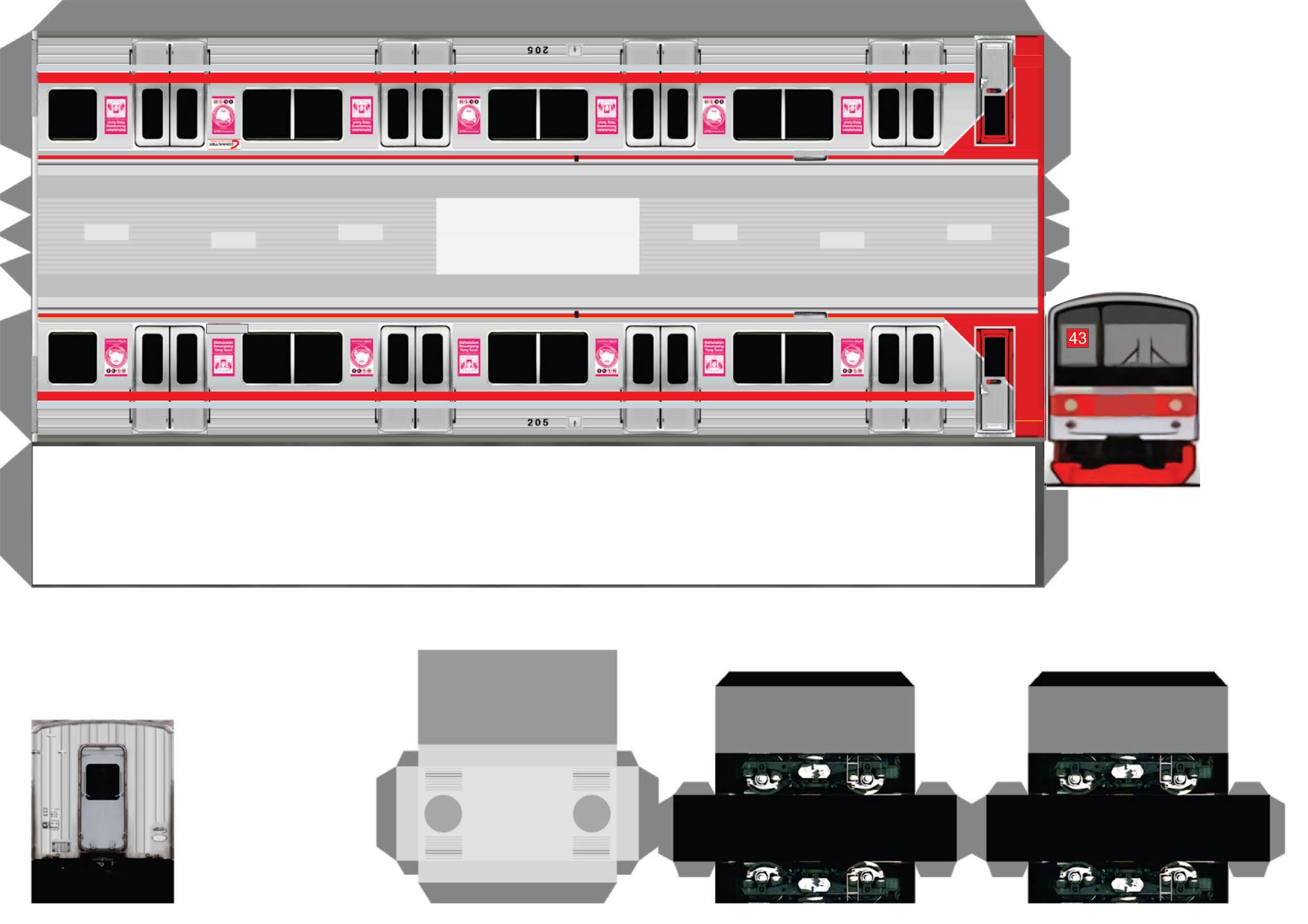 papercraft krl indonesia by damar papercraft