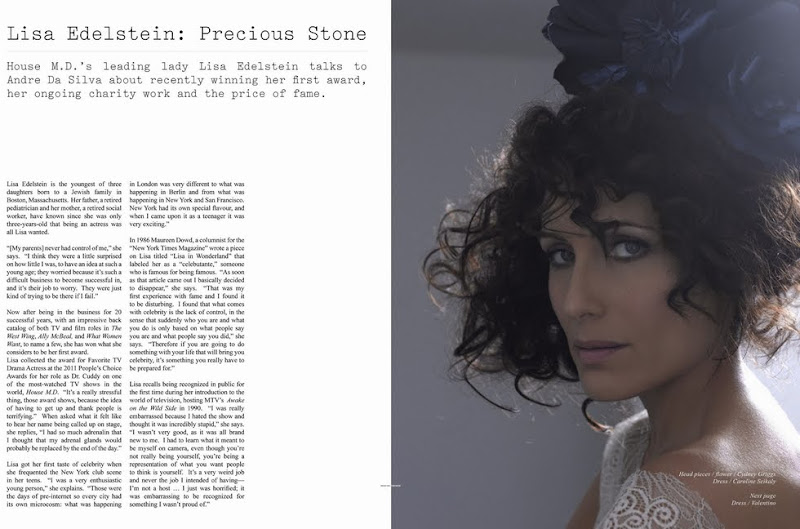 Lisa Edelstein Schon! Magazine April 2011