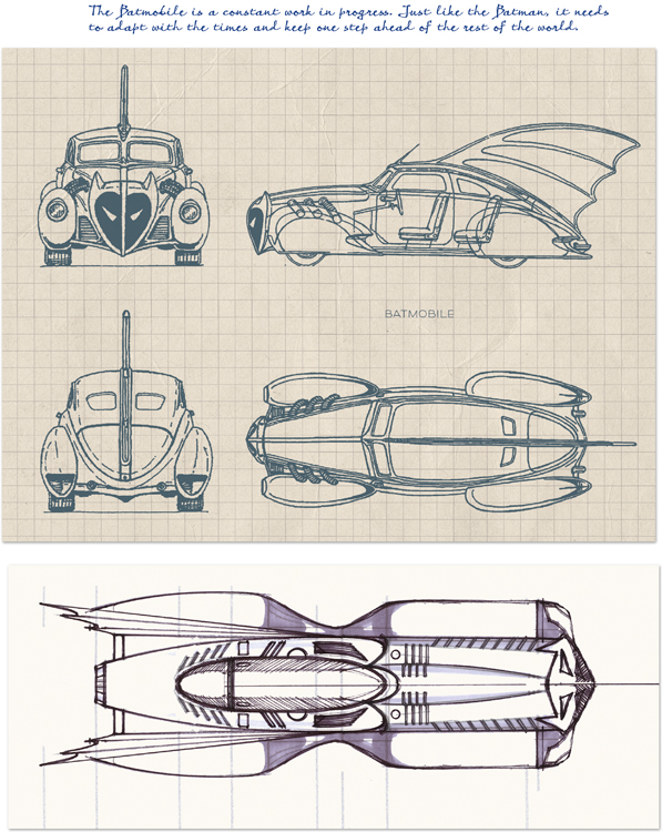 The Dork Review: Rob's Room: Batmobile Blueprints & Schematics (mostly)