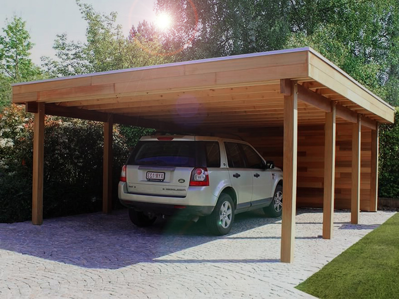 Garasi Mobil Kayu - Perumperindo.co.id