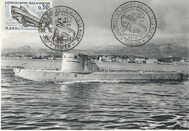 La Marcophilie navale: Archimède Bathyscaphe Marine nationale Fosse de ...