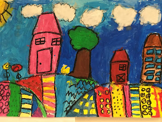 Lines, Dots, and Doodles: Folk Art Landscapes, 2nd Grade