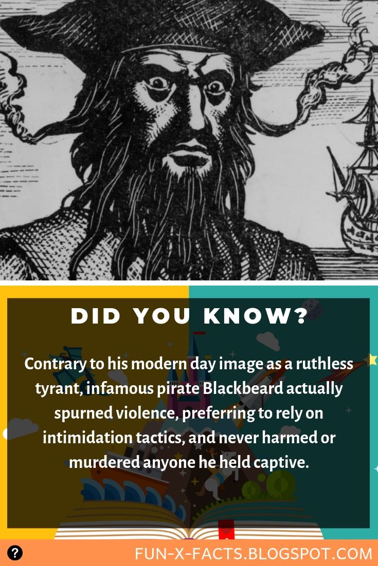 Infamous pirate Blackbeard actually spurned violence | Amazing WTF Facts