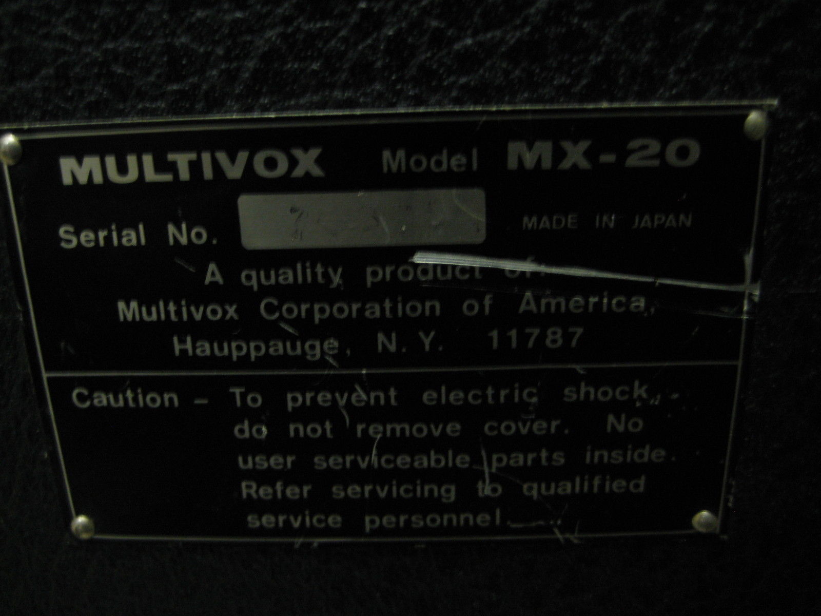 MATRIXSYNTH: Multivox MX-20 Electronic Piano Organ Synth SN 70675