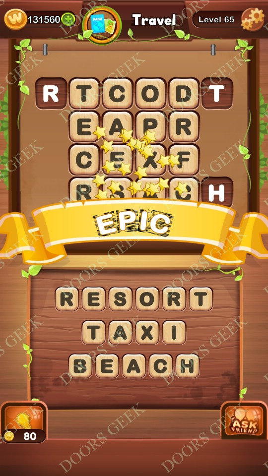 Word Bright Level 65 Answers ~ Doors Geek