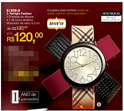 Comprary: Novo Relógio Fashion da Avon