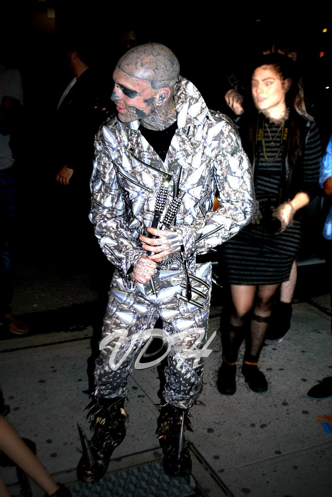 V D H : New York Fashion Week Street Style :Rick Genest "Zombie boy"