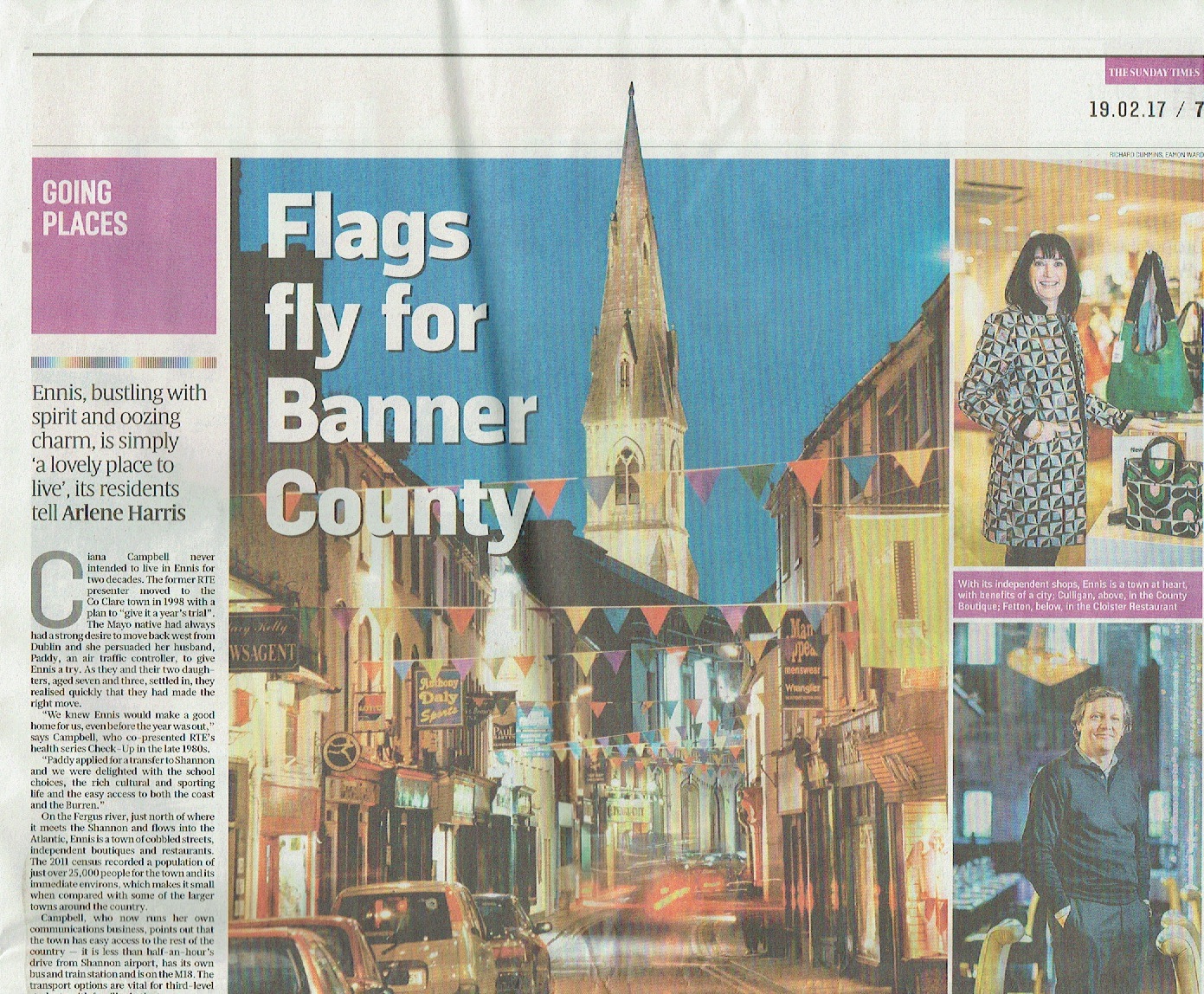 AS THEY WERE: FLAGS FLY FOR BANNER COUNTY.. ENNIS, CLARE