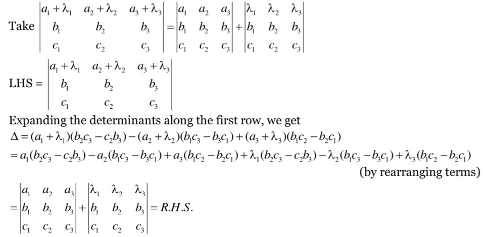 Class 12 Chapter 4 (determinants) class notes ~ The Math Centre