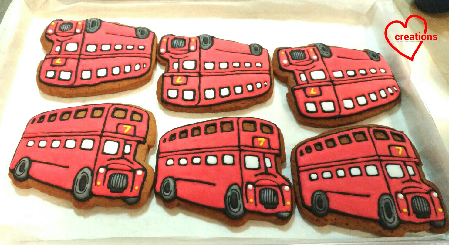 Loving Creations for You: London Bus Brown Sugar Cookies