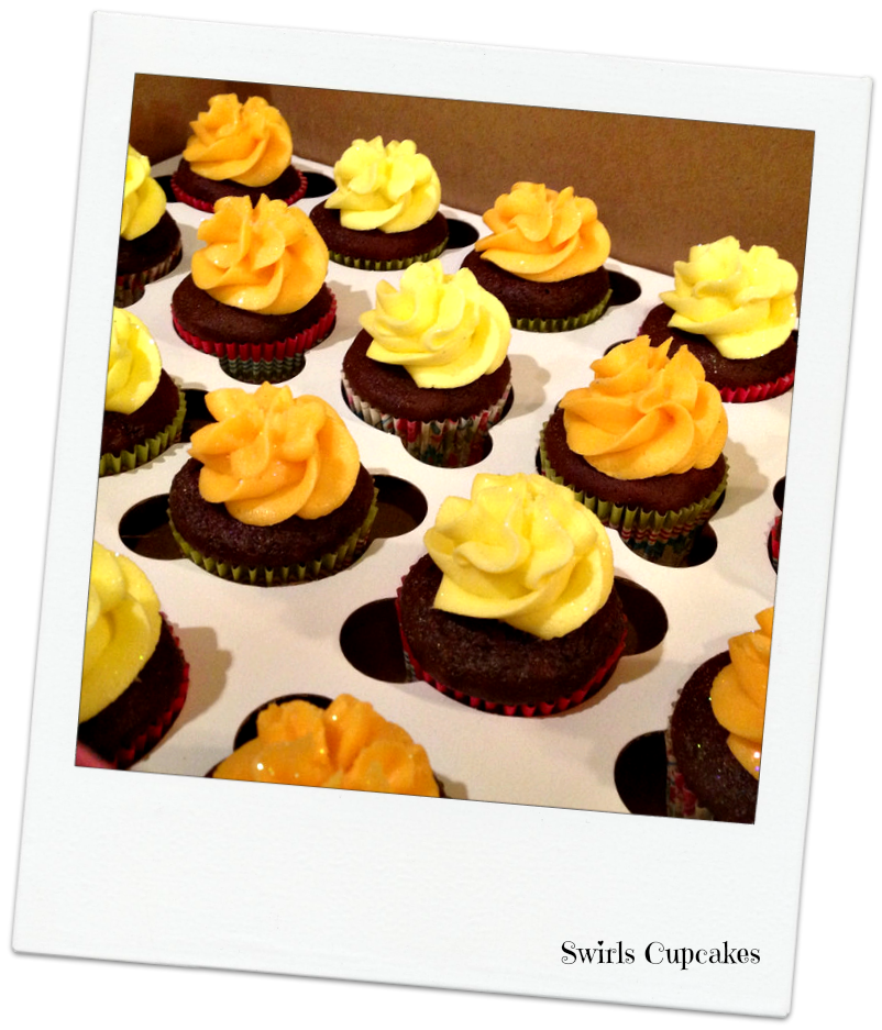 Swirls Cupcakes!: Bright colored mini cupcakes