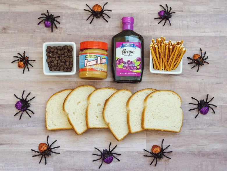 Spider Sandwich - a fun snack idea for kids! - Messy Little Monster