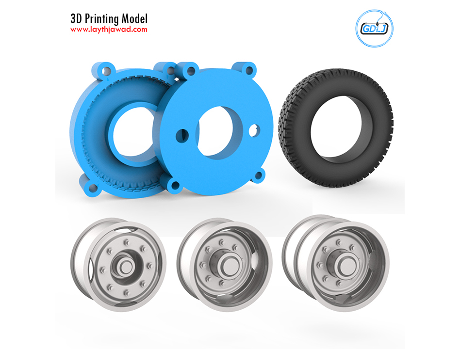 Tire Mold With Standard Wheels 3D Printing Model | Layth Jawad