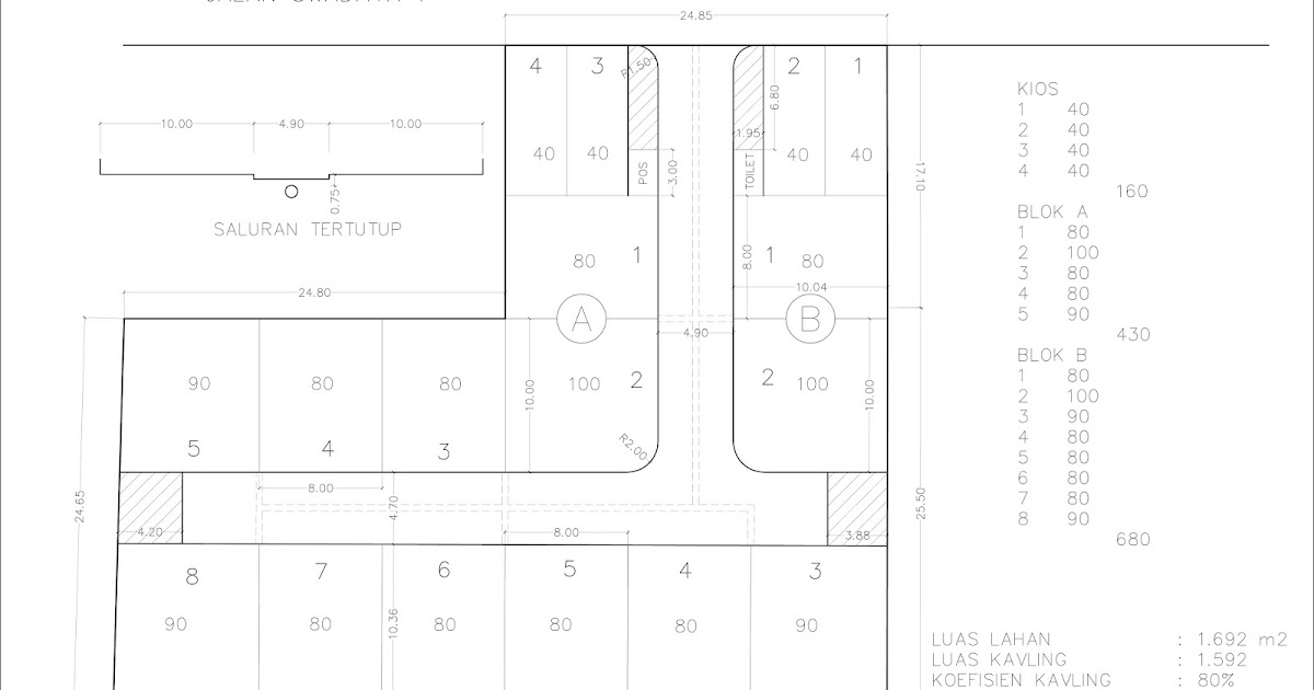 Gambar Blok Plan | Jasa Pembuatan Site Plan