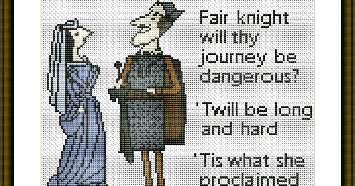 Tango Stitch easy cross stitch designs: Fair knight medieval cross ...