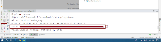 Obtain Certificate SHA1 and SHA-256 Fingerprint Using Android Studio