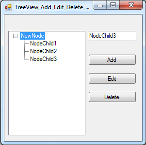 C# Add, Edit, Remove TreeView Node - C#, JAVA,PHP, Programming ,Source Code