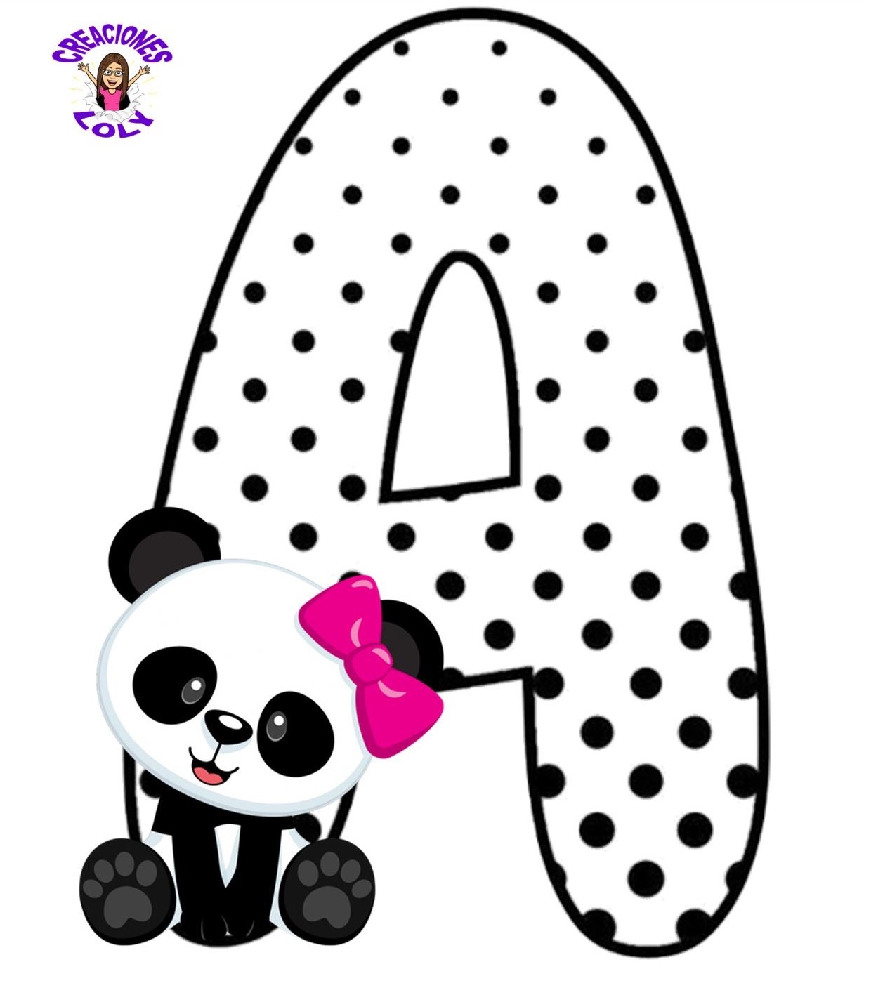 Creaciones Loly: Abecedario Osa Panda