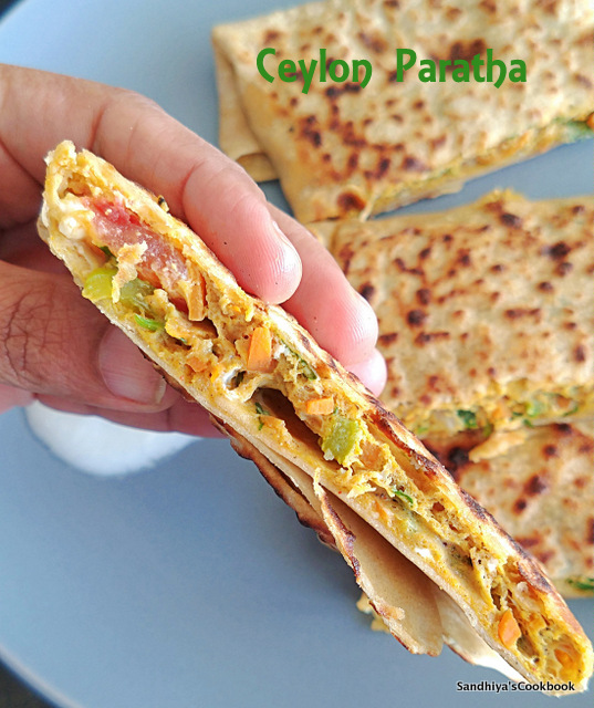 Sandhiya's Cookbook: Srilankan Egg Parotta | Ceylon Paratha | Egg ...