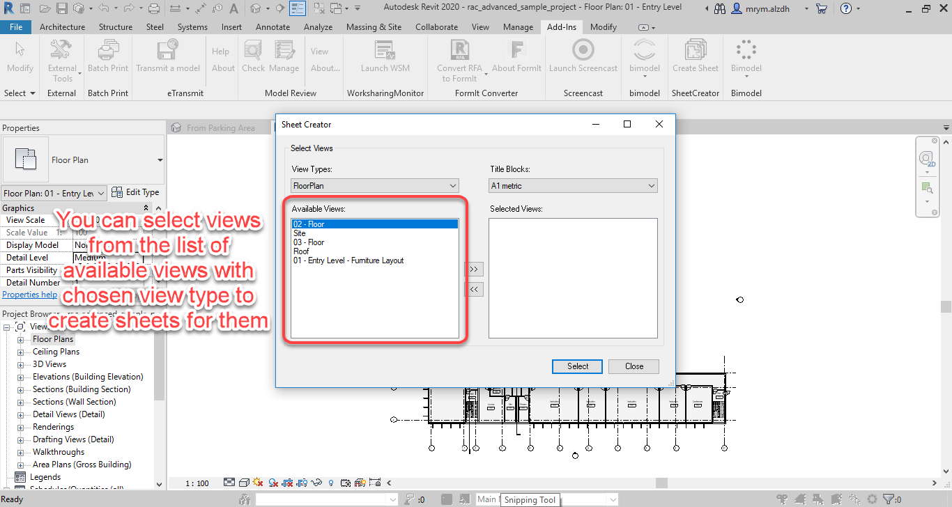 Revit Add-Ons: Sheet Creator