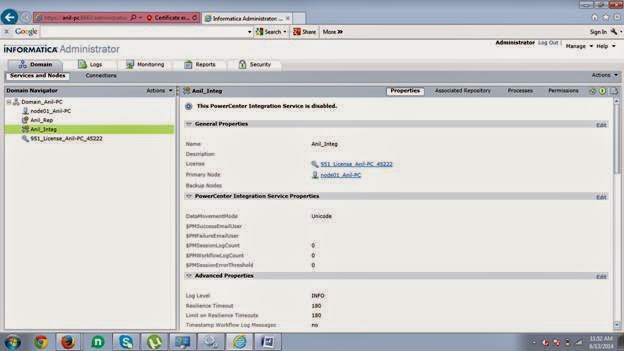 Create Integrate Services - Informatica 9.5 ~ Datawarehouse Architect Create Integrate Services - Informatica 9.5 ~ Datawarehouse Architect