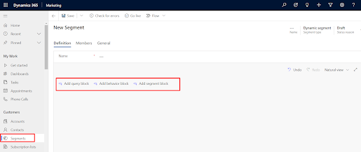 D365 Marketing - Segments