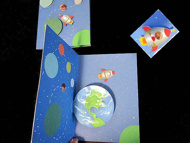 Petrina Case Studio: Space Rocket ship Pop-Up Card
