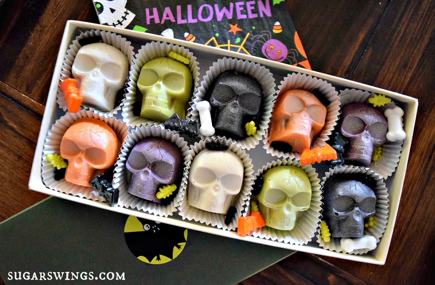 Sugar Swings! Serve Some: Halloween Skull Cake Bites (no dipping required!)