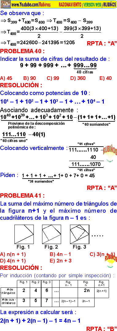 SERIES Y SUMAS NOTABLES SUMATORIAS PROBLEMAS RESUELTOS DE HABILIDAD ...