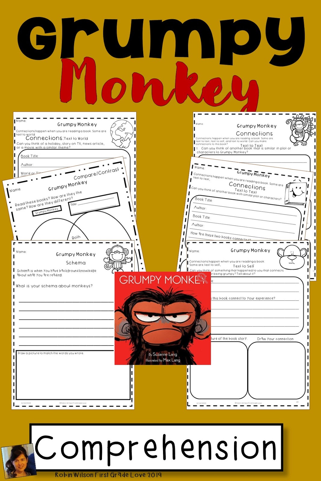 First Grade Love: Grumpy Monkey Questions and Comprehension